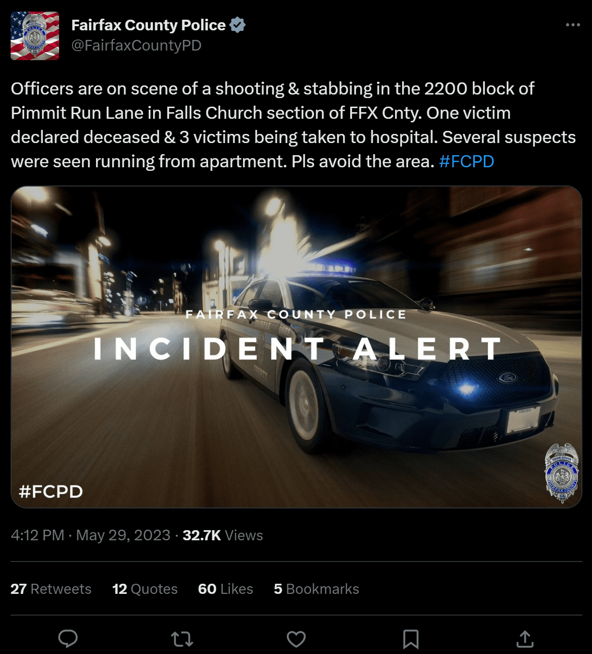 Shooting-Stabbing Leaves 2 Dead, 2 Injured Just Blocks From West Falls Church Metro - Falls ...